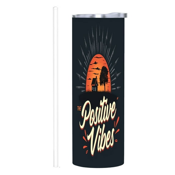 20 oz Stainless Steel Insulated Tumbler - Vibrant Sunset Design with ...