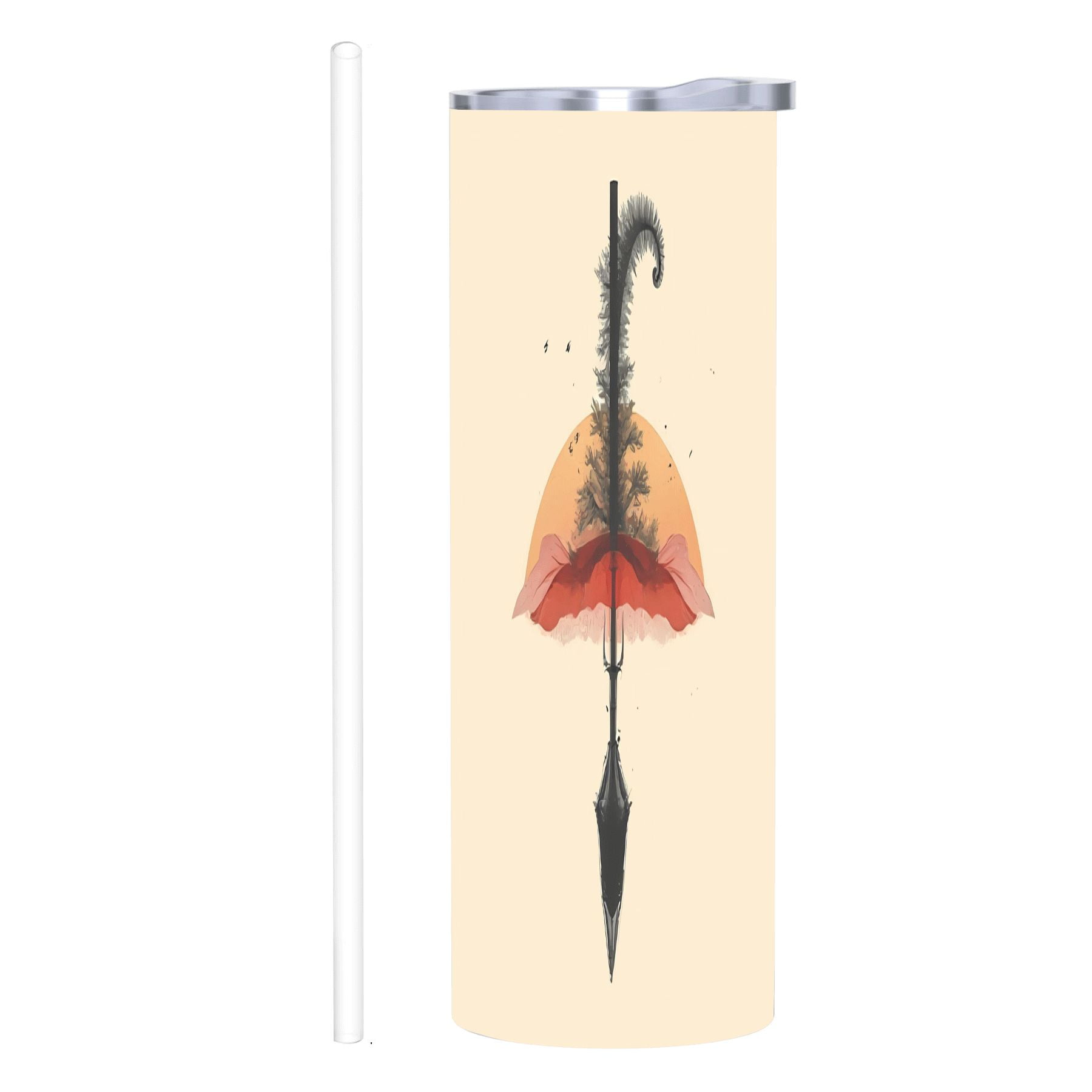 20 oz Stainless Steel Insulated Tumbler - Vibrant Sunset Umbrella ...