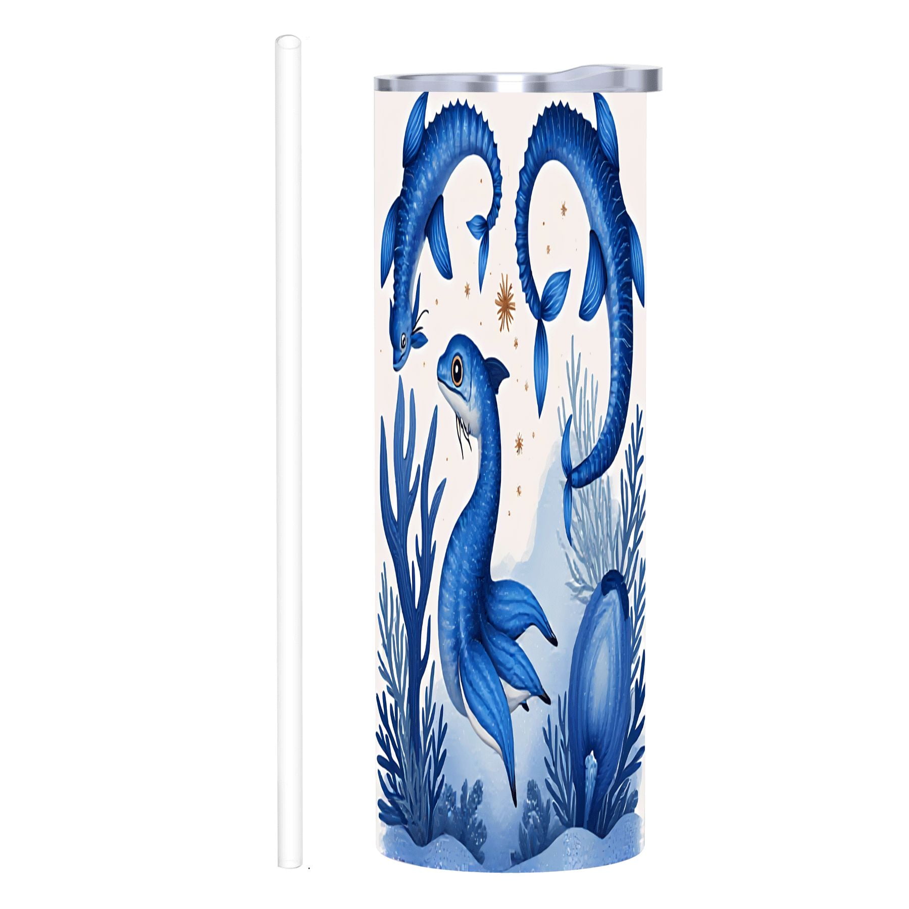 20 oz Stainless Steel Insulated Tumbler - Vibrant Underwater Creatures ...