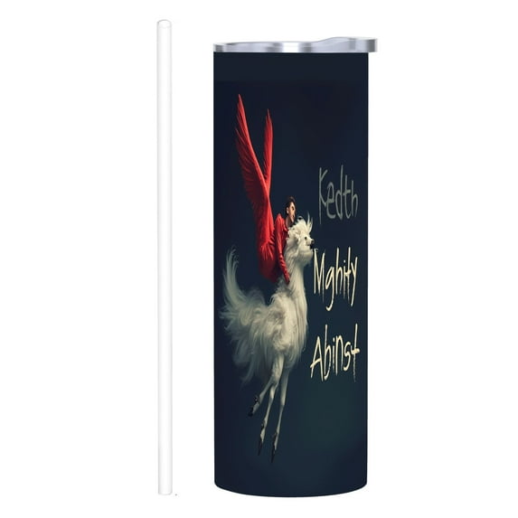 20 oz Stainless Steel Insulated Tumbler - Vibrant White Horse & Rider ...