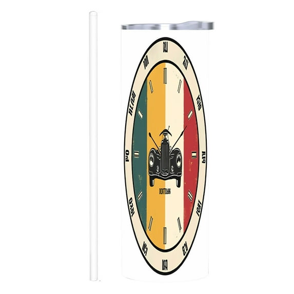 20 oz Stainless Steel Insulated Tumbler - Vintage Car Design with ...