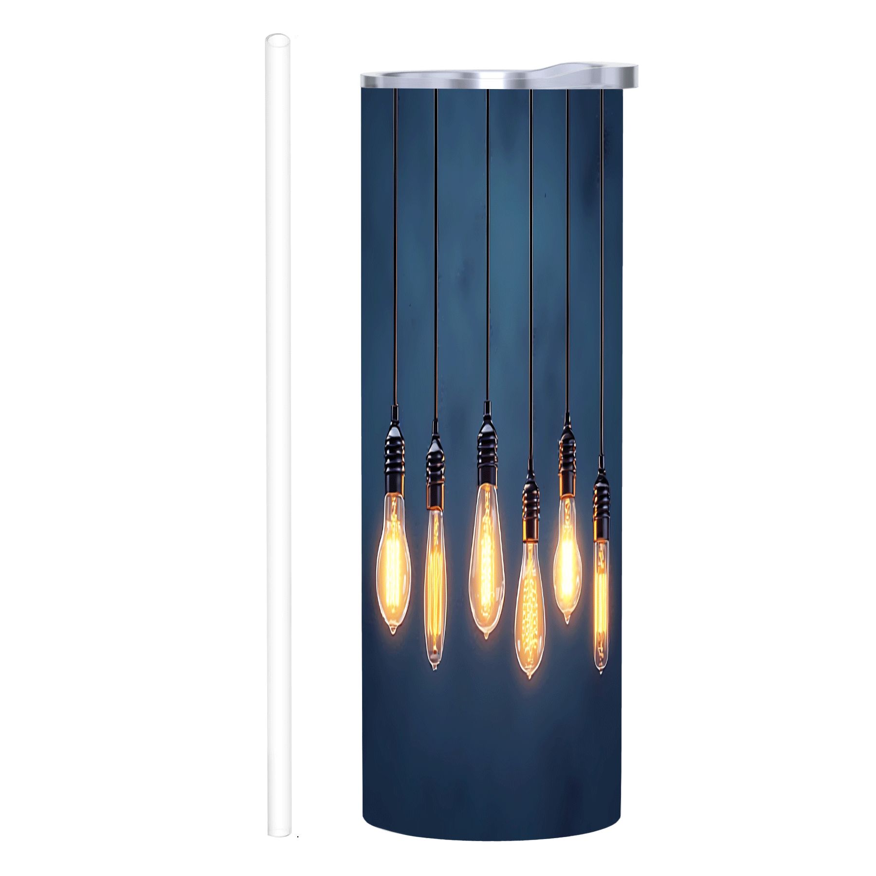 20 oz Stainless Steel Insulated Tumbler - Vintage Filament Light Bulb ...