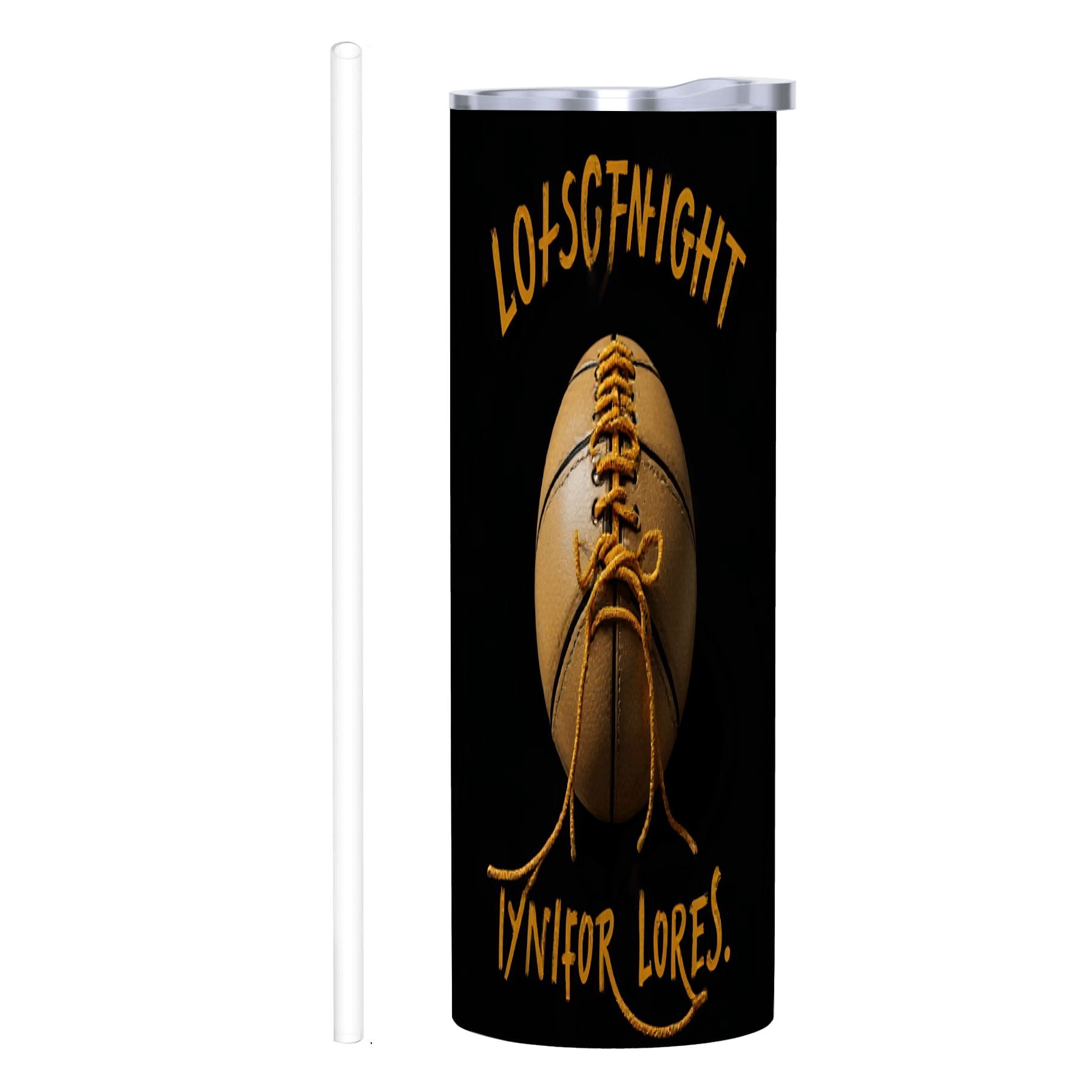 20 oz Stainless Steel Insulated Tumbler - Vintage Football Design ...