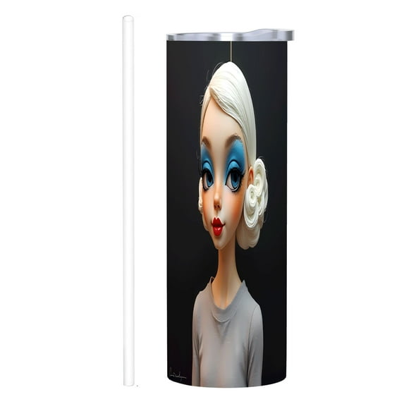 20 oz Stainless Steel Insulated Tumbler - Vintage Glamour Design with ...