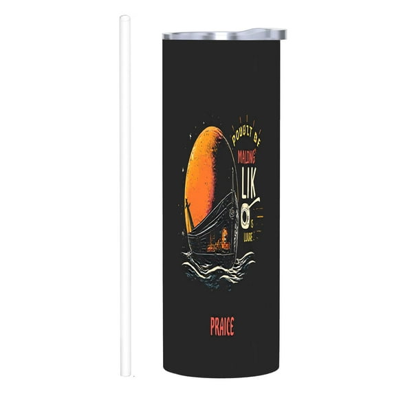 20 oz Stainless Steel Insulated Tumbler - Vintage Planet & Ship Design ...