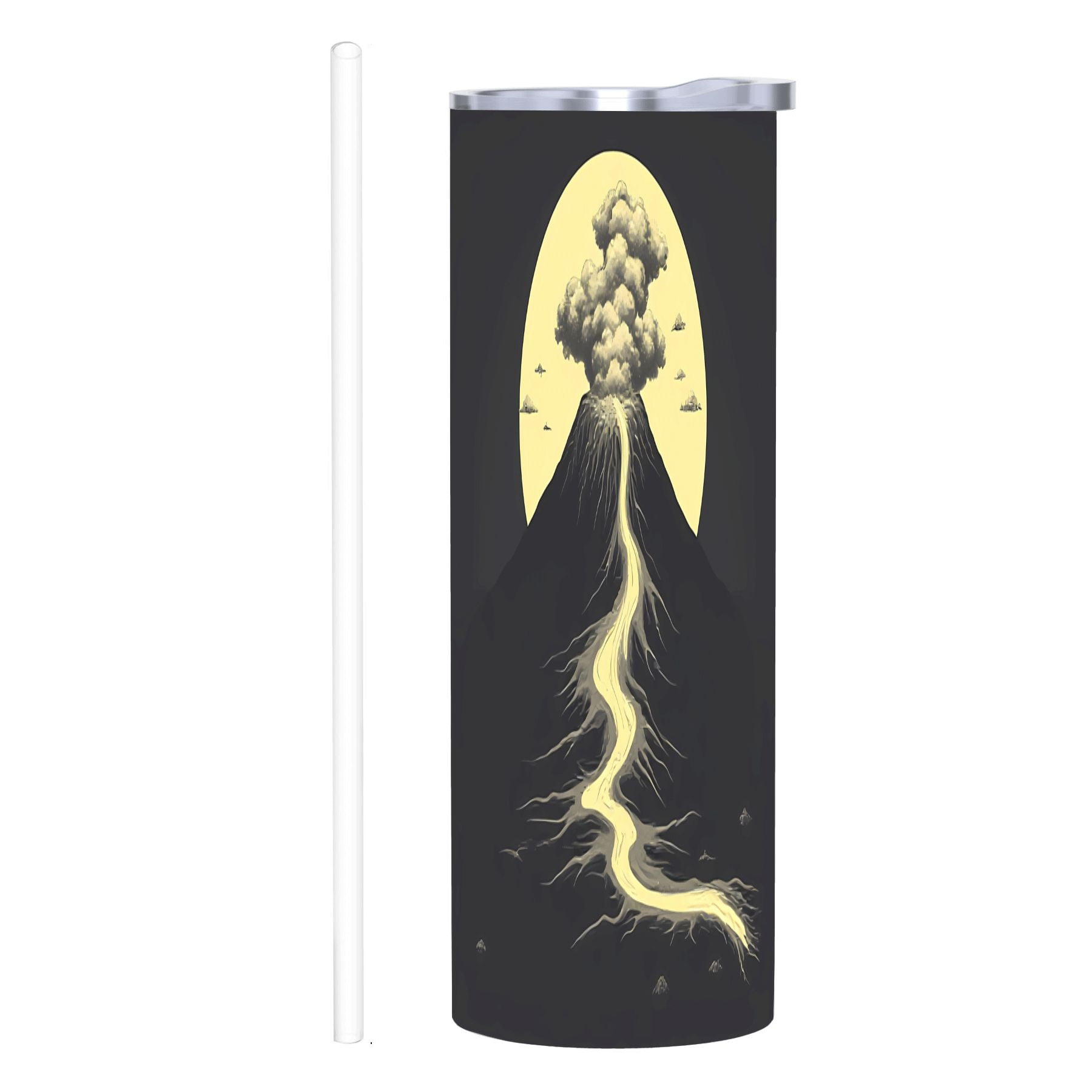 20 oz Stainless Steel Insulated Tumbler - Volcano Eruption Design ...