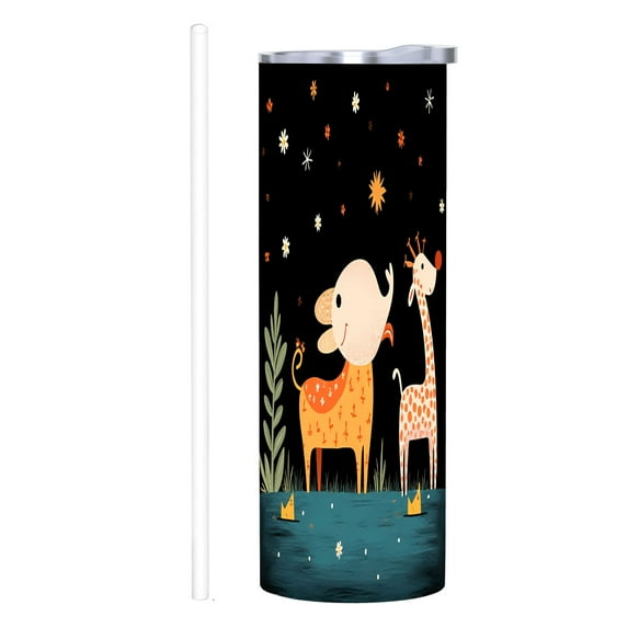20 oz Stainless Steel Insulated Tumbler - Whimsical Animal Design with ...