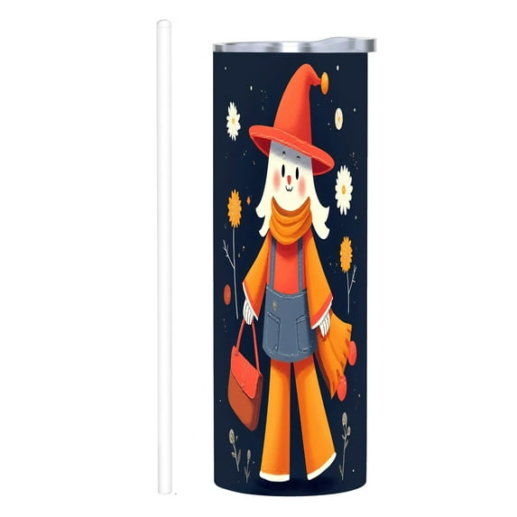 20 oz Stainless Steel Insulated Tumbler - Whimsical Autumn Design with ...