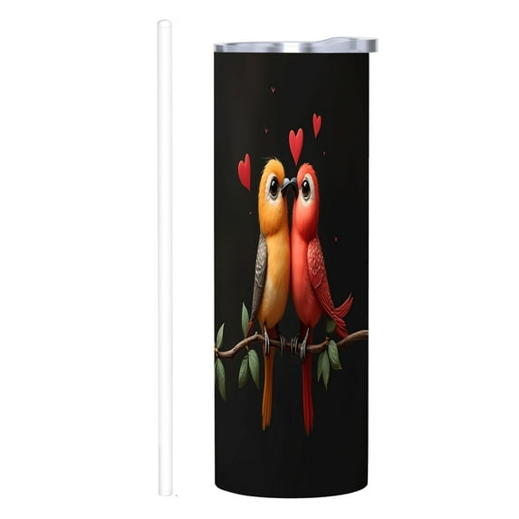 20 oz Stainless Steel Insulated Tumbler - Whimsical Black Design with ...