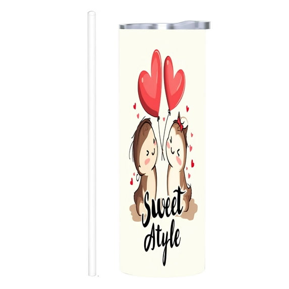 20 oz Stainless Steel Insulated Tumbler - Whimsical Cartoon Design with ...