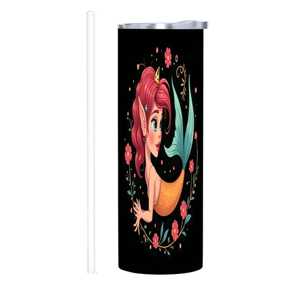 20 oz Stainless Steel Insulated Tumbler - Whimsical Design with Floral ...
