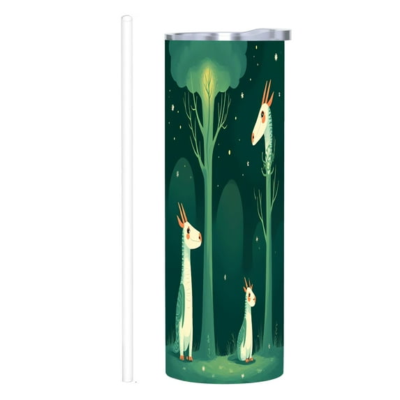 20 oz Stainless Steel Insulated Tumbler - Whimsical Forest Design with ...