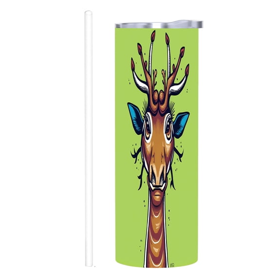 20 oz Stainless Steel Insulated Tumbler - Whimsical Giraffe Design with ...