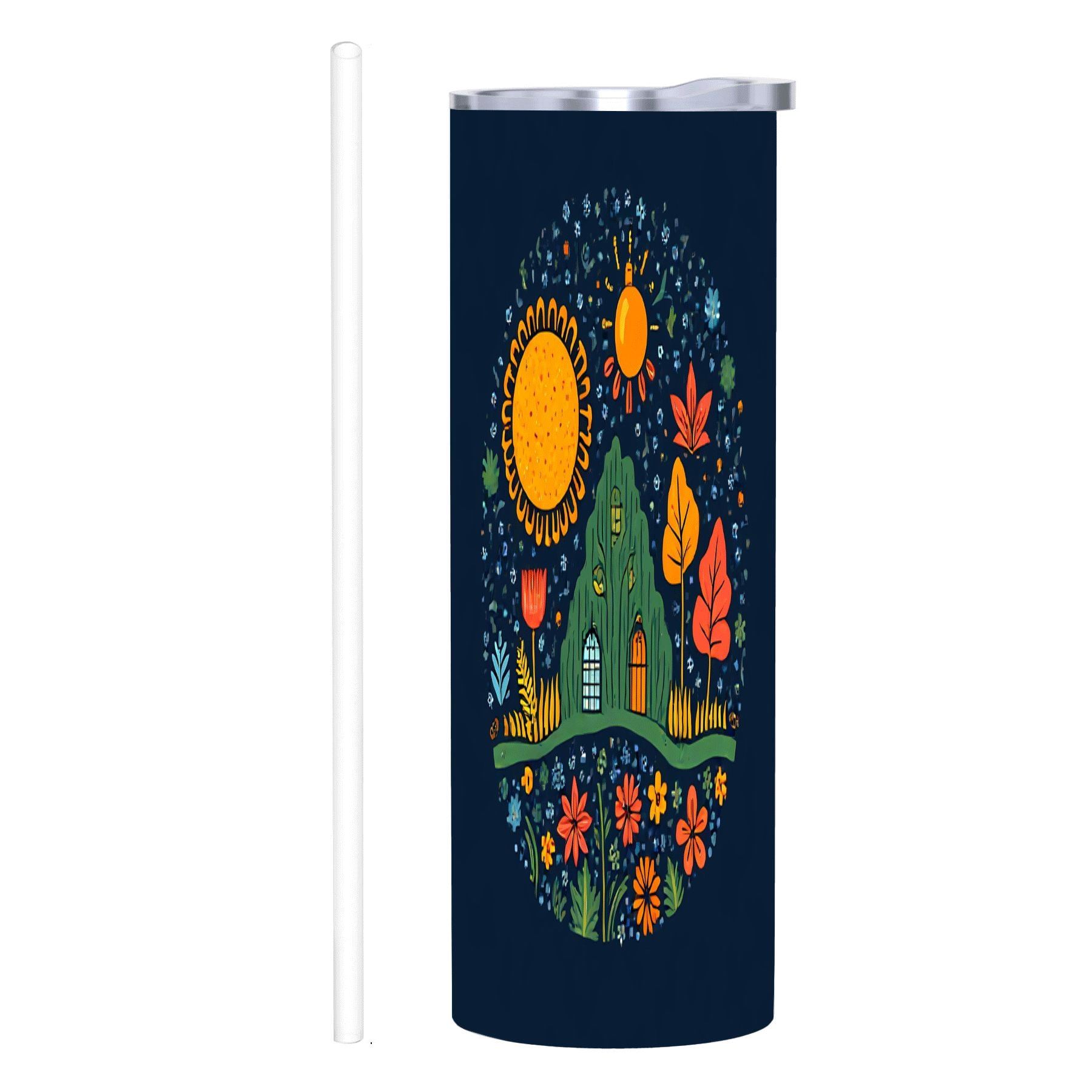 20 oz Stainless Steel Insulated Tumbler - Whimsical Green House ...