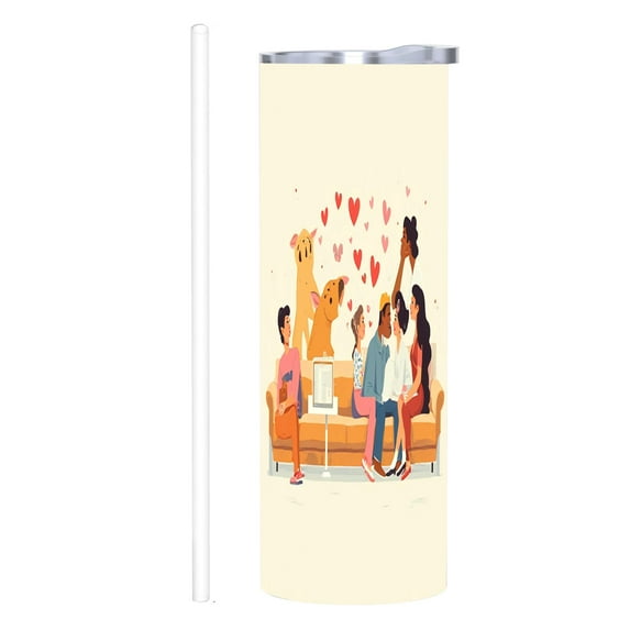 20 oz Stainless Steel Insulated Tumbler - Whimsical Heart Pattern ...