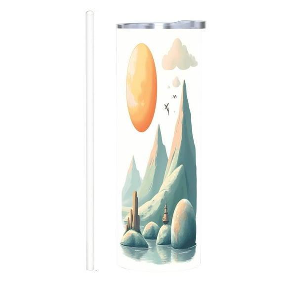 20 oz Stainless Steel Insulated Tumbler - Whimsical Landscape Design ...