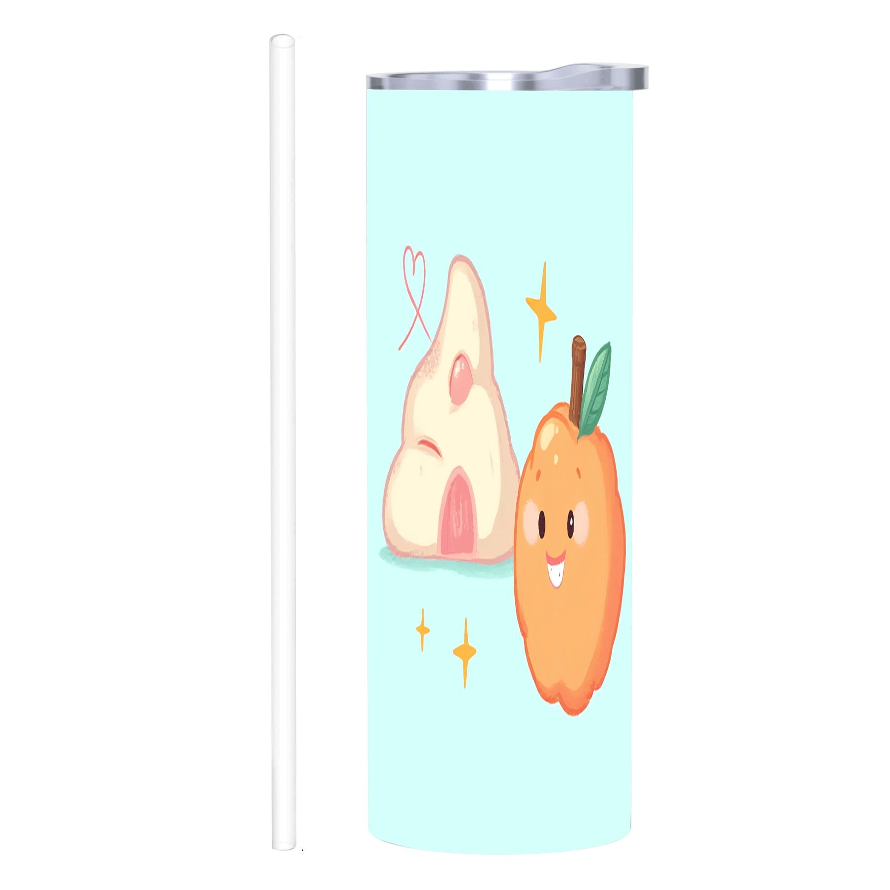 20 oz Stainless Steel Insulated Tumbler - Whimsical Light Blue Design ...