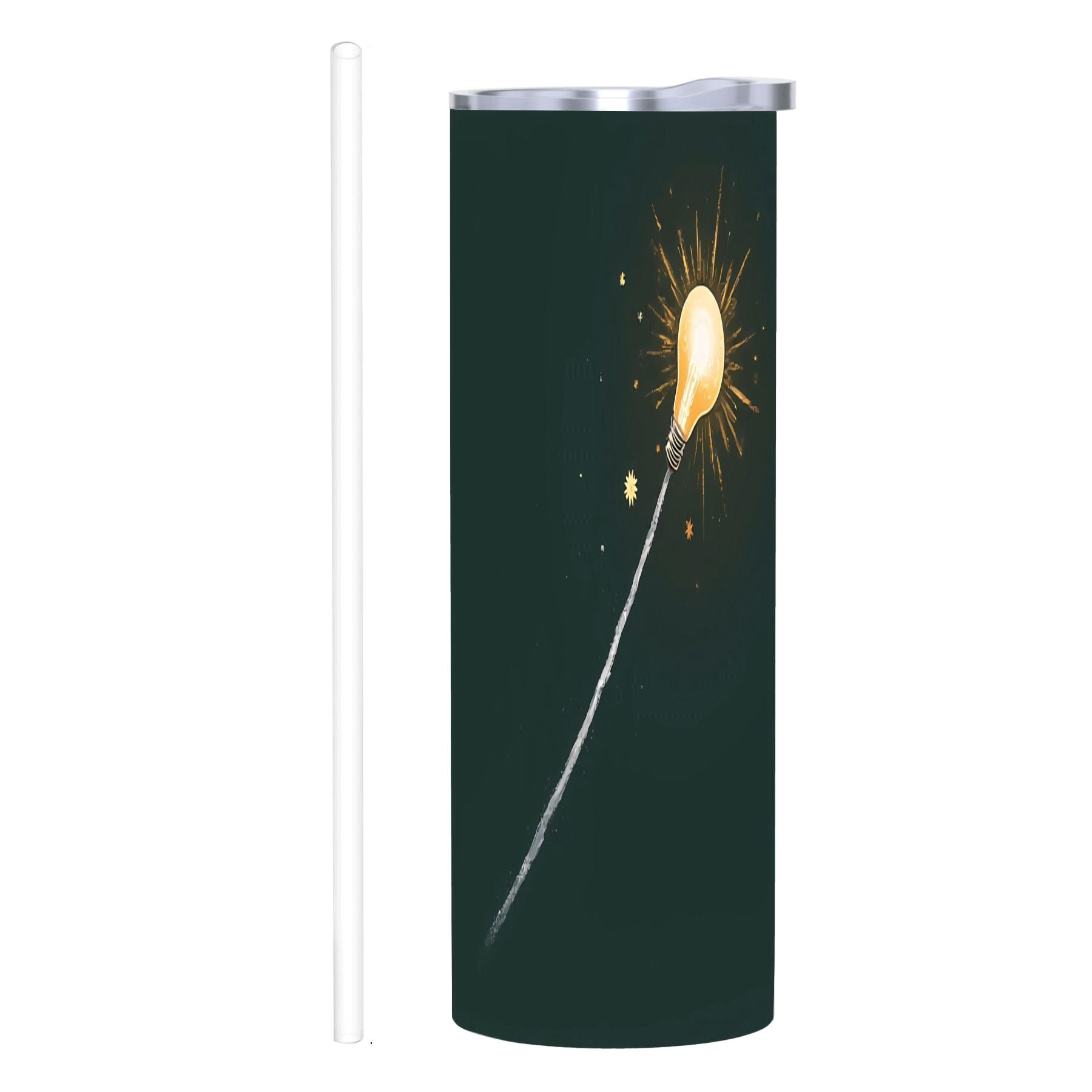 20 oz Stainless Steel Insulated Tumbler - Whimsical Light Bulb Design ...