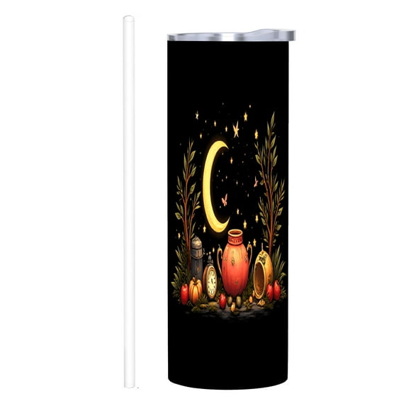20 oz Stainless Steel Insulated Tumbler - Whimsical Moon & Stars Design ...