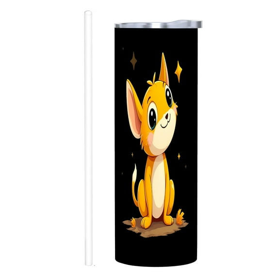 20 oz Stainless Steel Insulated Tumbler - Whimsical Orange Creature ...