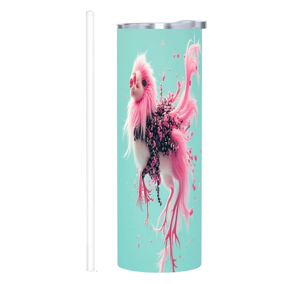 20 oz Stainless Steel Insulated Tumbler - Whimsical Pink Creature with ...