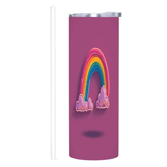 20 oz Stainless Steel Insulated Tumbler - Whimsical Purple Design with ...