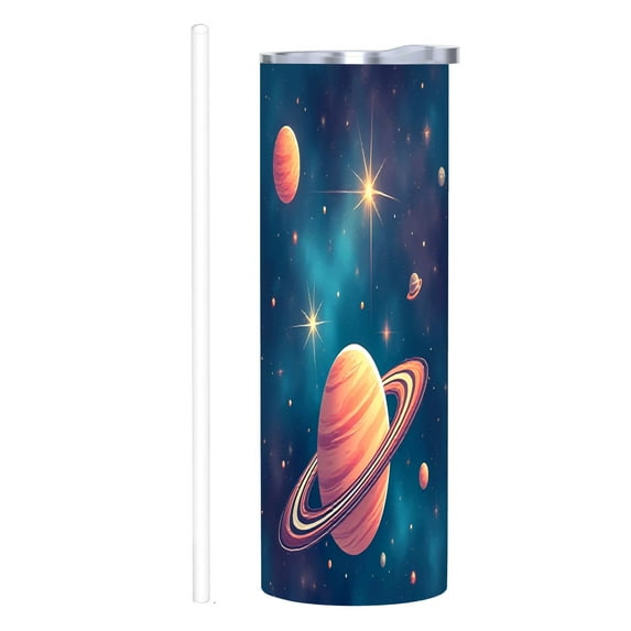 20 oz Stainless Steel Insulated Tumbler - Whimsical Space Design with ...