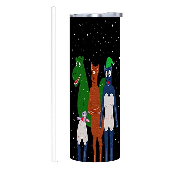 20 oz Stainless Steel Insulated Tumbler - Whimsical Starry Night Design ...