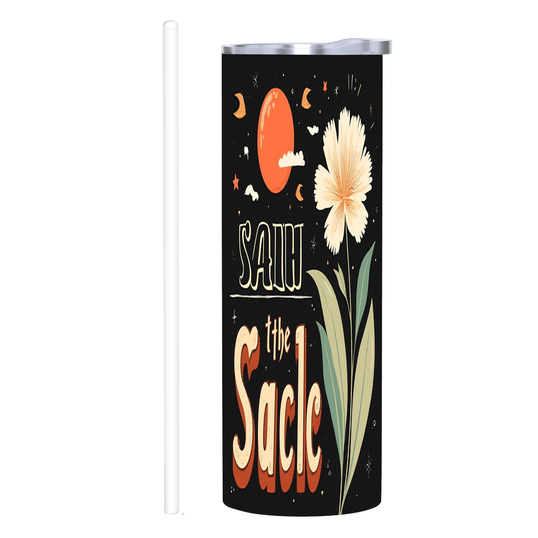 20 oz Stainless Steel Insulated Tumbler - Whimsical Sun & Moon Design ...