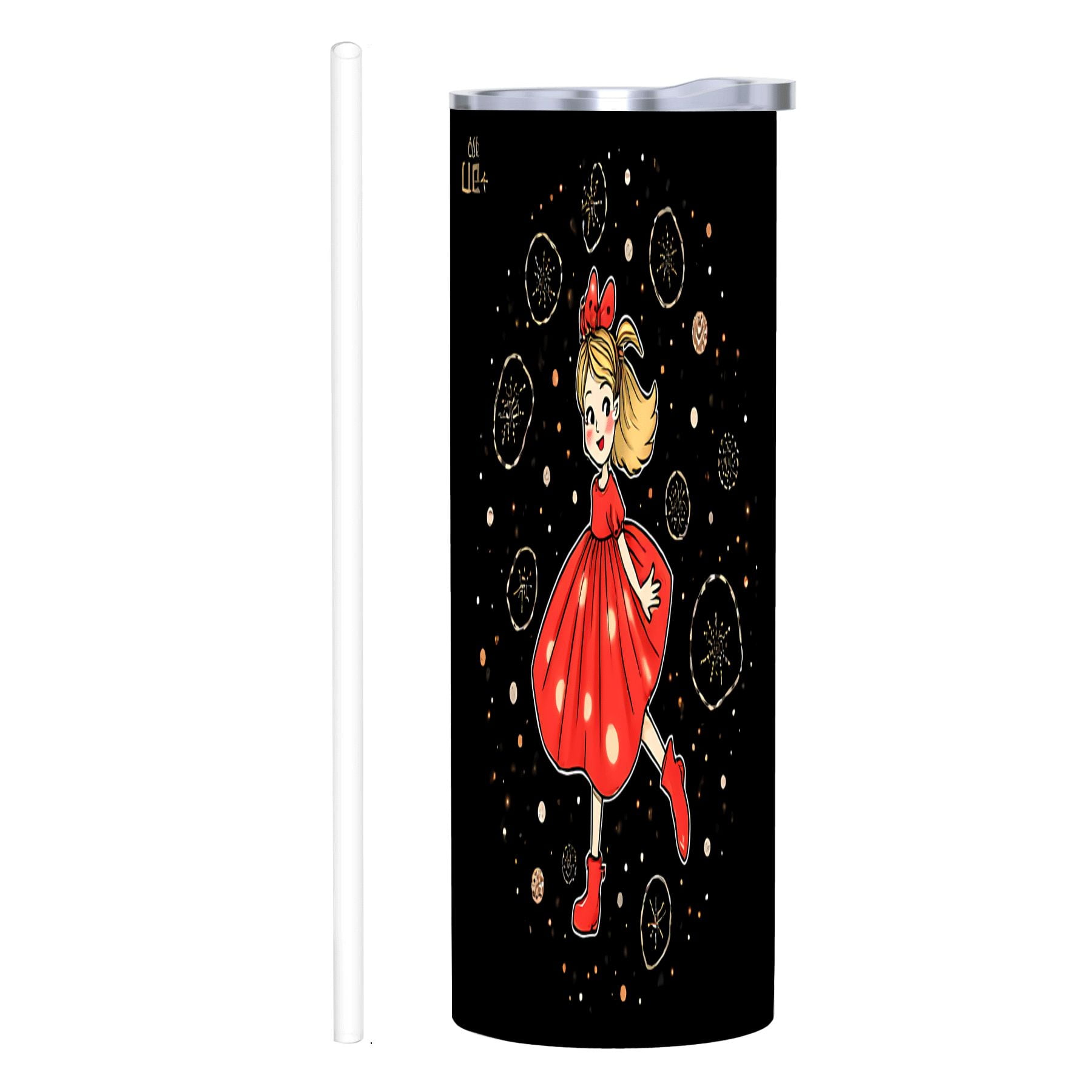 20 oz Stainless Steel Insulated Tumbler - Whimsical in Red Dress Design ...