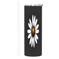 20 oz Stainless Steel Insulated Tumbler - White Daisy Design with ...
