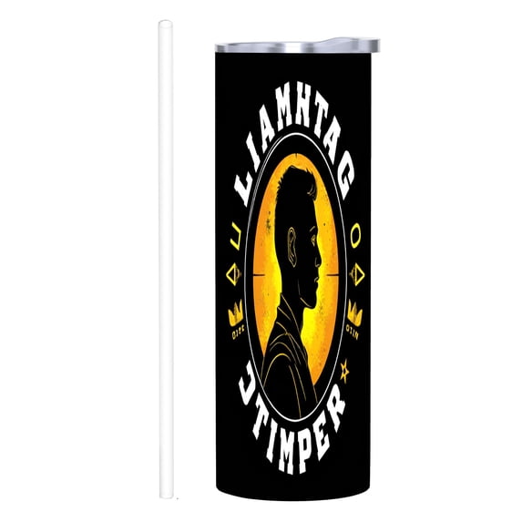 20 oz Stainless Steel Insulated Tumbler with Black Base & Silver Top ...