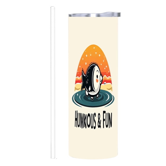 20 oz Stainless Steel Insulated Tumbler with Cartoon Penguin Design ...