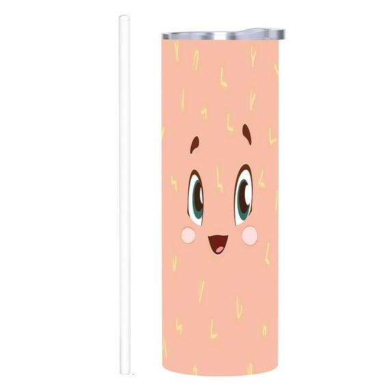 20 oz Stainless Steel Insulated Tumbler with Cheerful Smiling Face ...
