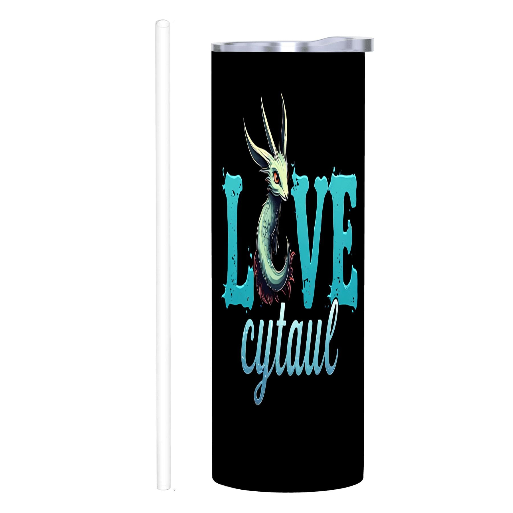 20 oz Stainless Steel Insulated Tumbler with Colorful Dragon Design ...