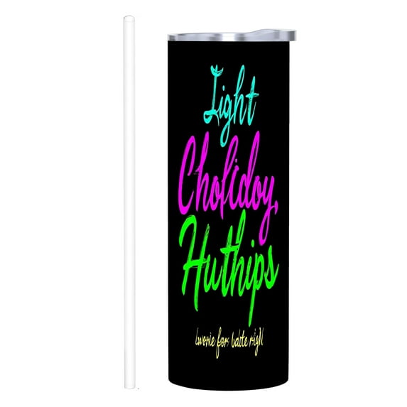 20 oz Stainless Steel Insulated Tumbler with Colorful " Light Cholidor ...