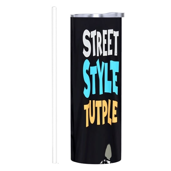 20 oz Stainless Steel Insulated Tumbler with Colorful ' STREET STYLE ...