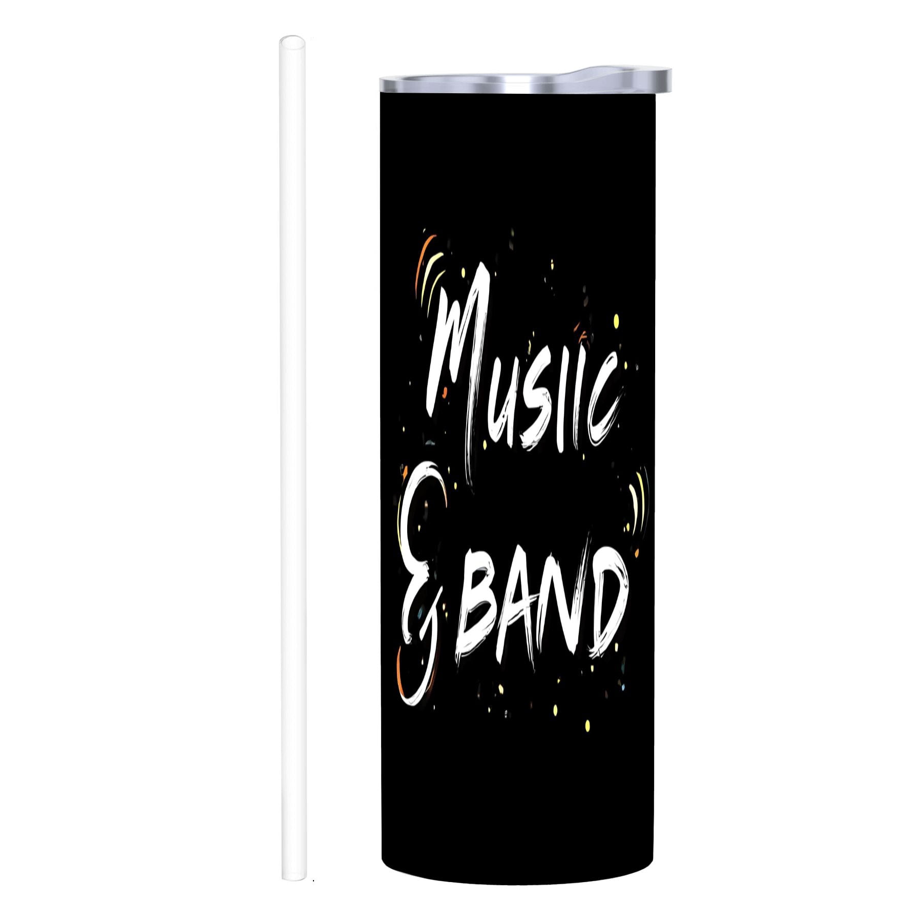 20 oz Stainless Steel Insulated Tumbler with Festive ' Music & Band ...