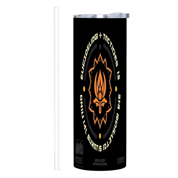 20 oz Stainless Steel Insulated Tumbler with Flame Emblem Design Double ...