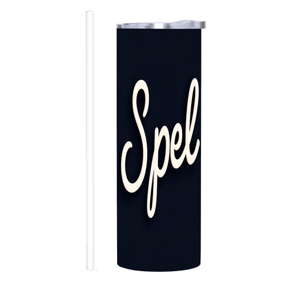 20 oz Stainless Steel Insulated Tumbler with Flip - Top Lid & Straw ...