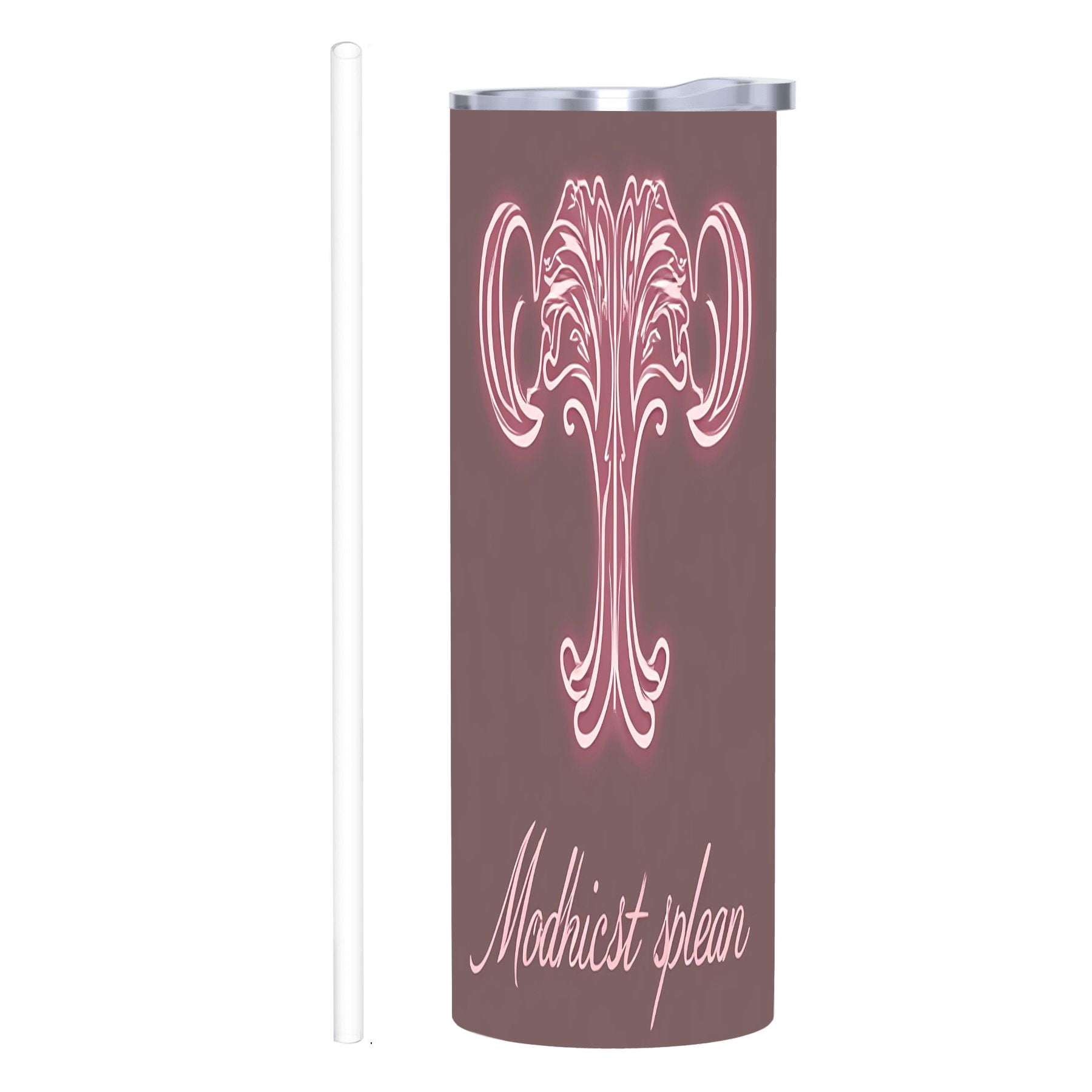 20 oz Stainless Steel Insulated Tumbler with Floral Design Cursive ...