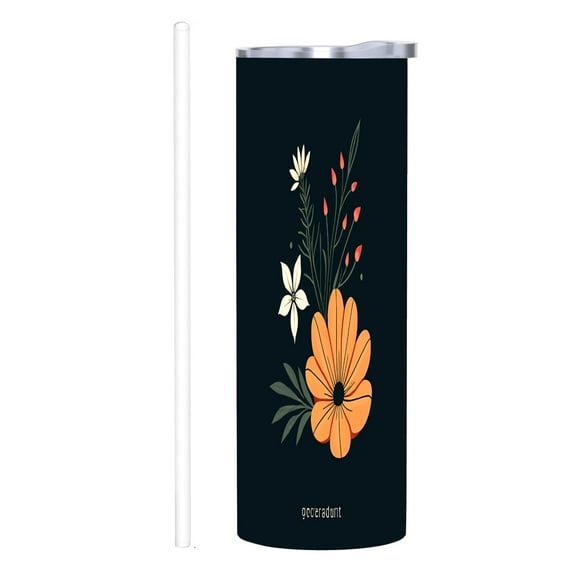 20 oz Stainless Steel Insulated Tumbler with Floral Design - Stylish ...