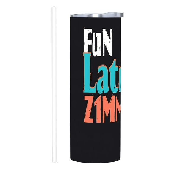 20 oz Stainless Steel Insulated Tumbler with Fun Colorful Text Design ...