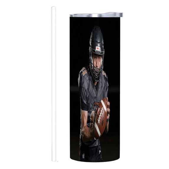 20 oz Stainless Steel Insulated Tumbler with Lid & Straw - Black ...