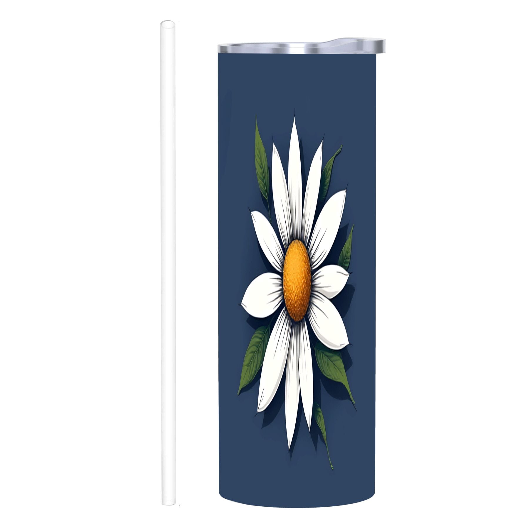 20 oz Stainless Steel Insulated Tumbler with Lid & Straw - Stylish ...