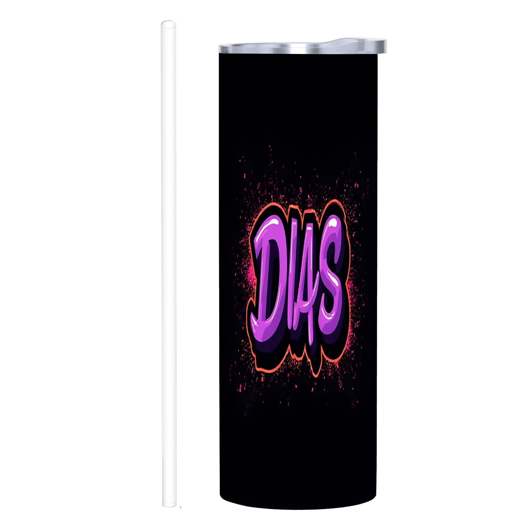 20 oz Stainless Steel Insulated Tumbler with Lid & Straw - Vibrant ...