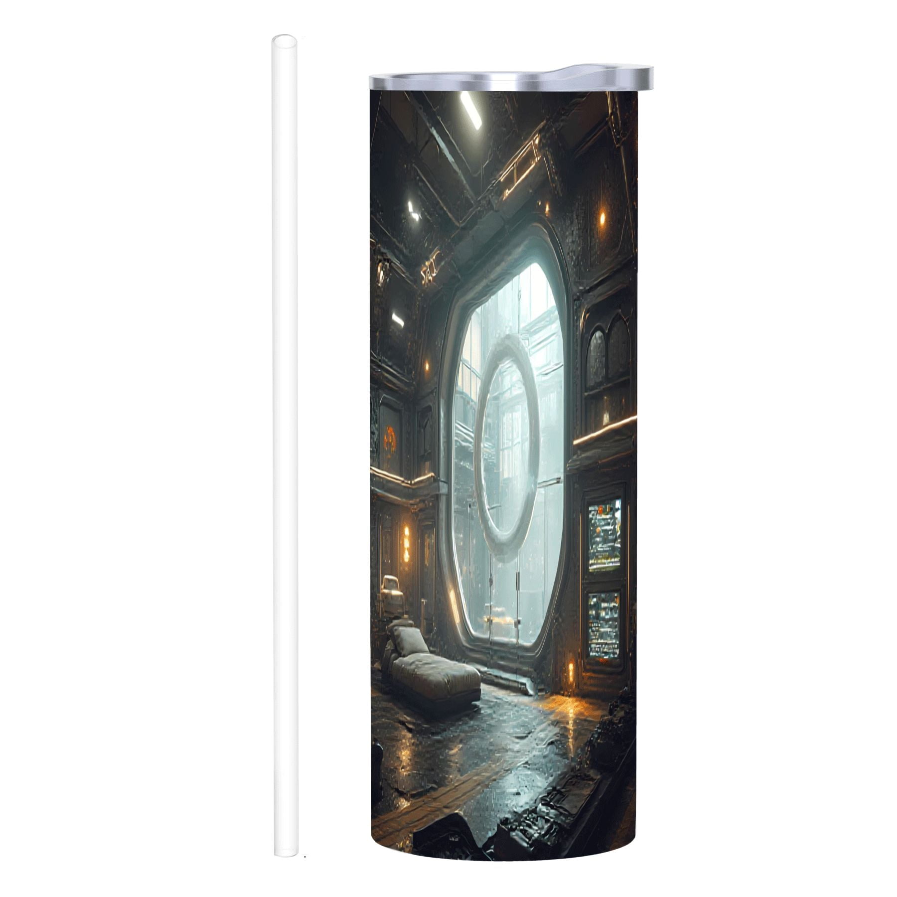 20 oz Stainless Steel Insulated Tumbler with Lids & Straw - Sleek ...