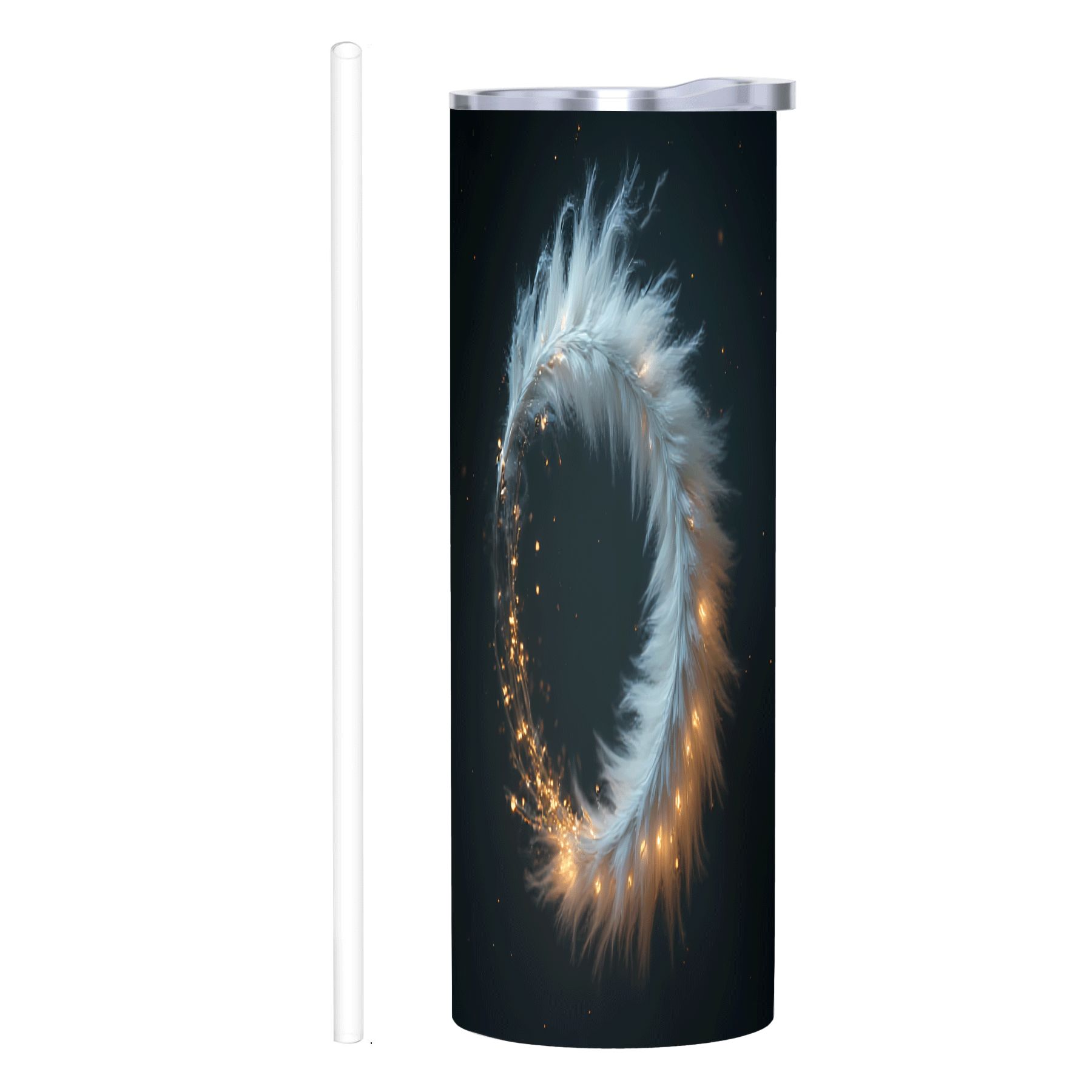 20 oz Stainless Steel Insulated Tumbler with Lids & Straw - Stunning ...