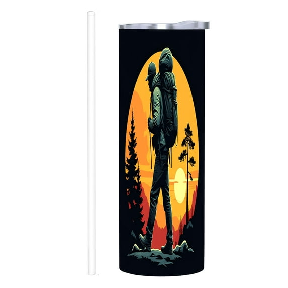 20 oz Stainless Steel Insulated Tumbler with Lids & Straw - Stylish ...