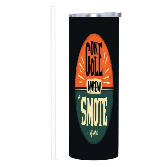 20 oz Stainless Steel Insulated Tumbler with Metallic Lid Bold Orange ...